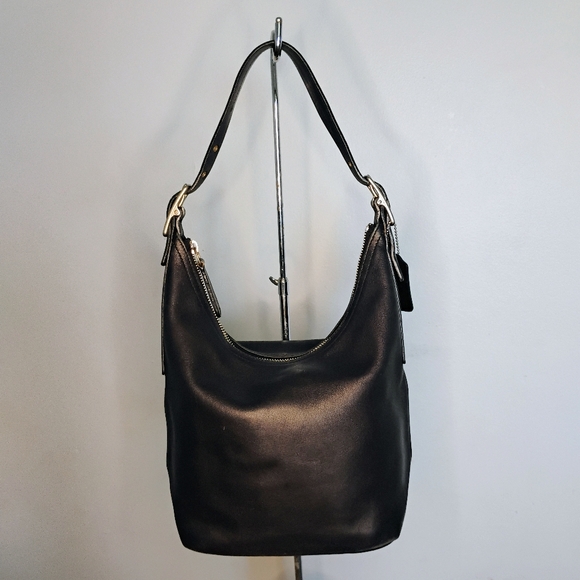 Coach | Bags | Vintage Coach Demi E2w9823 Black Leather Hobo Shoulder ...